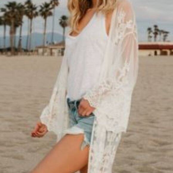 Rachel Zoe | Swim | Rachel Zoe Open Front Long Coverup Kimono Duster ...